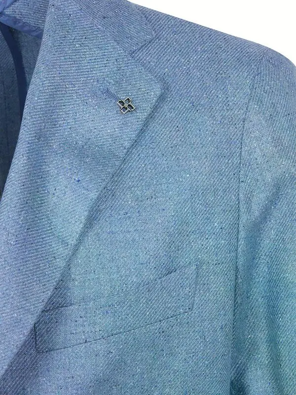 Tagliatore Silk Button Blazer