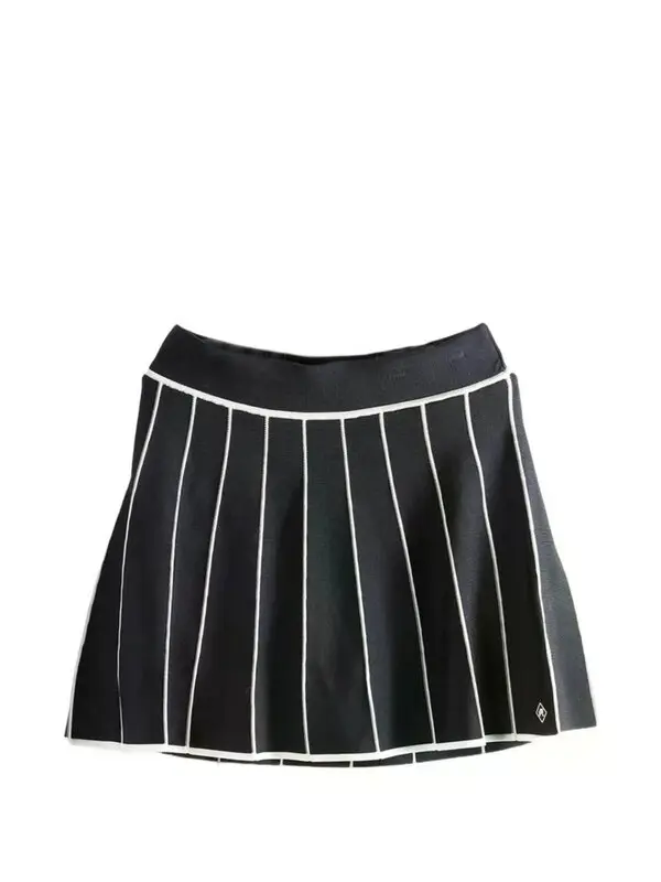 MALBON Striped Pleated Mini Skirt