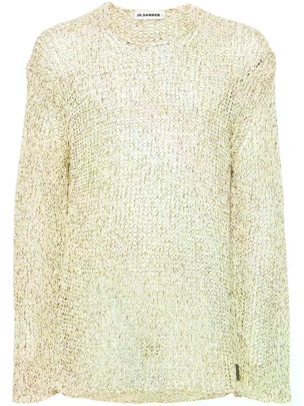 JIL SANDER Open-knit Appliqué-logo Jumper