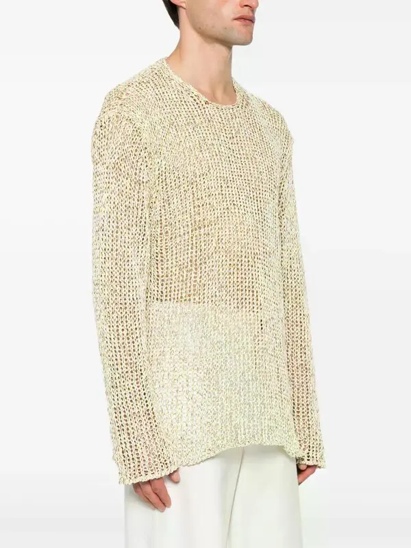 JIL SANDER Open-knit Appliqué-logo Jumper