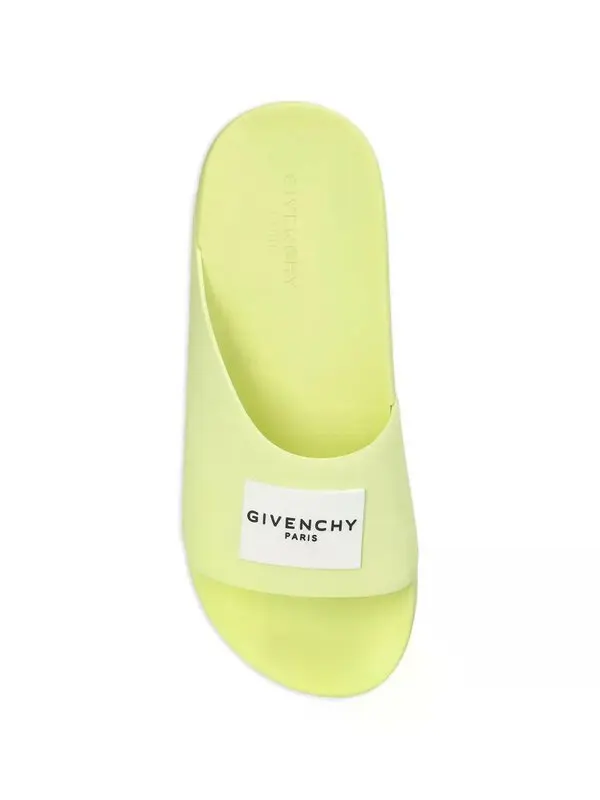 Givenchy Logo Patch Slides - Yellow