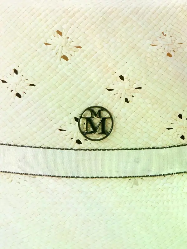 MAISON MICHEL Ludi Perforated Straw Hat
