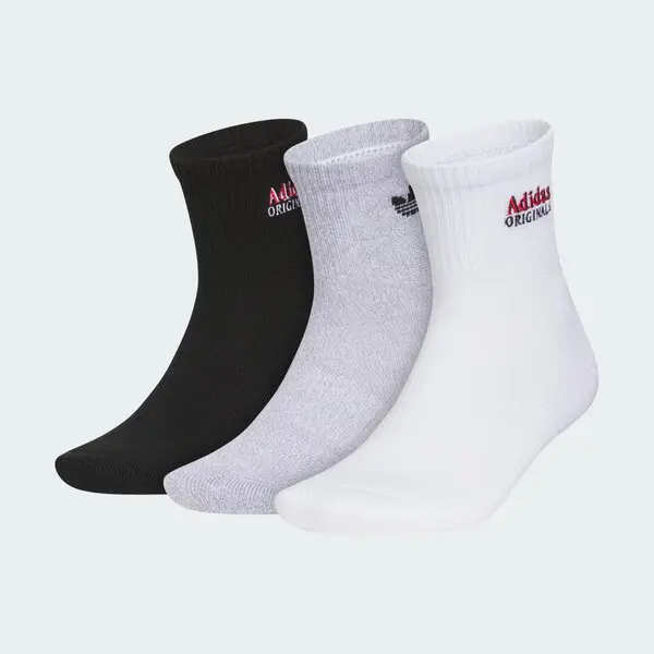 Adidas Paramount High Quarter Socks 3-pack - Black / Grey / White