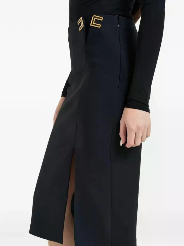 Elisabetta Franchi Buckle Split Hem Skirt