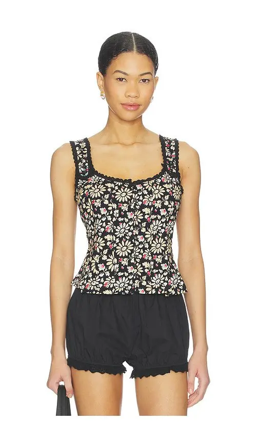 Free People Bridgette Corset Top - Black