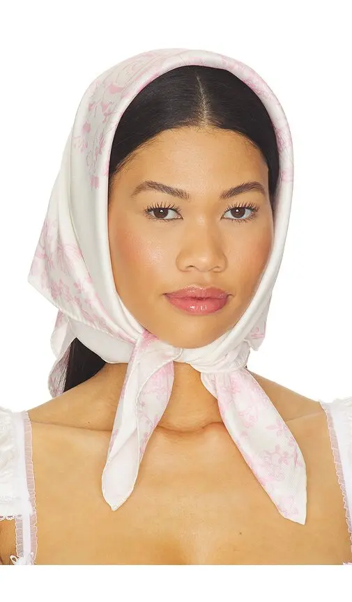 LoveShackFancy Labrina Head Scarf - Pink