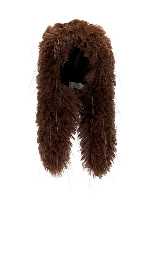 CULTNAKED Faux Fur Balaclava Hat - Brown