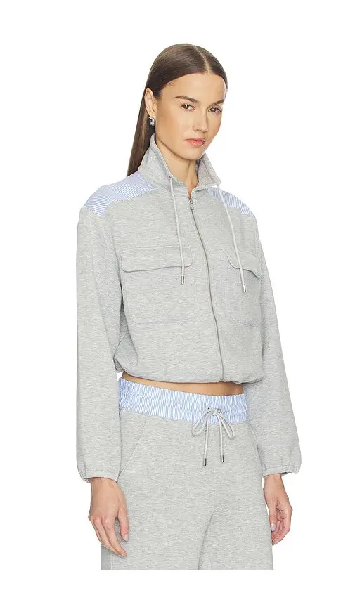 Veronica Beard Stellant Zip-up Fleece Jacket With Drawstring Waist
