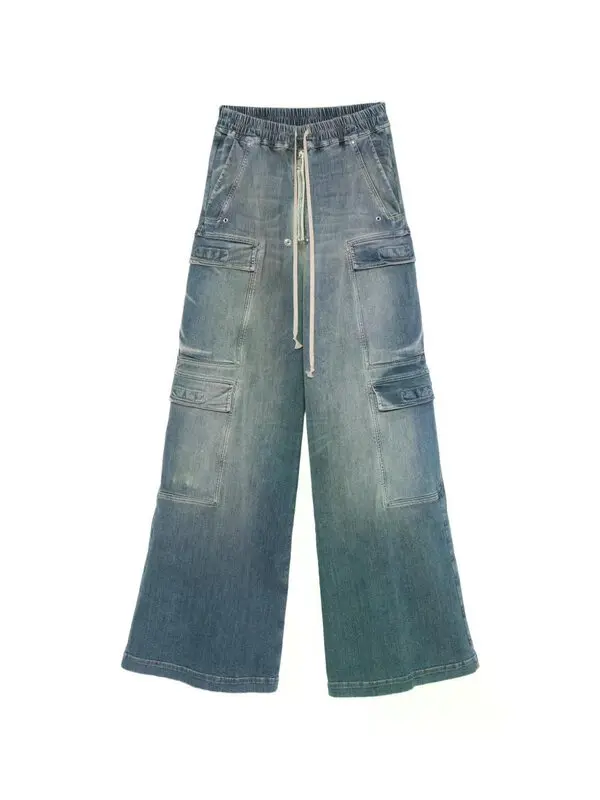 Rick Owens Elasticated-waist Wide Leg Jeans