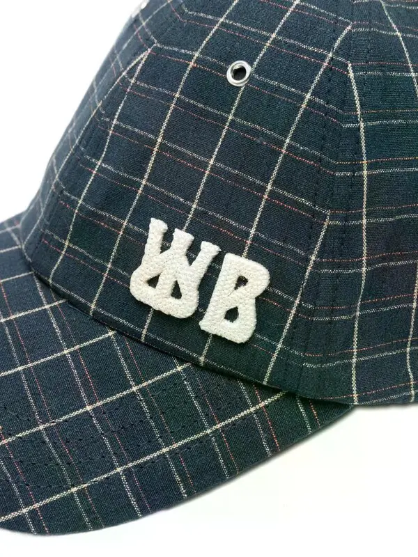WALES BONNER Checked Logo Baseball Cap