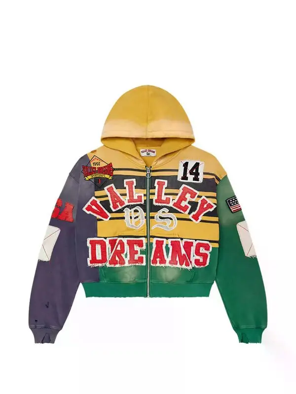 VALE FOREVER Panelled Zip-up Hoodie