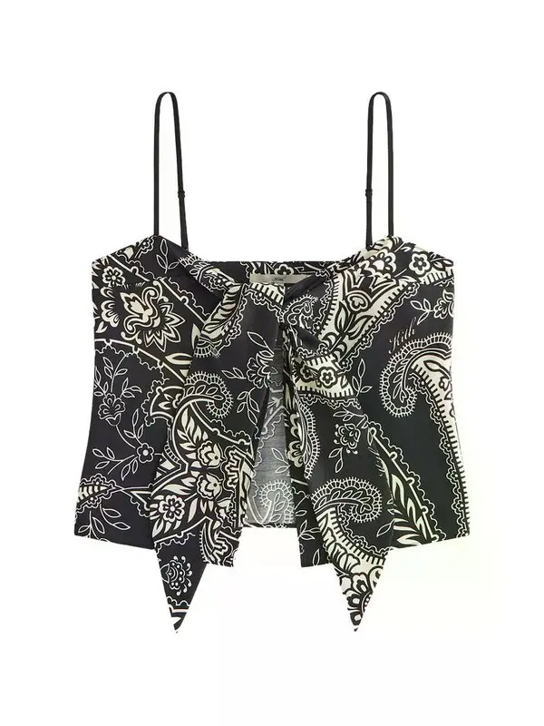 Kith Tie-front Paisley Top
