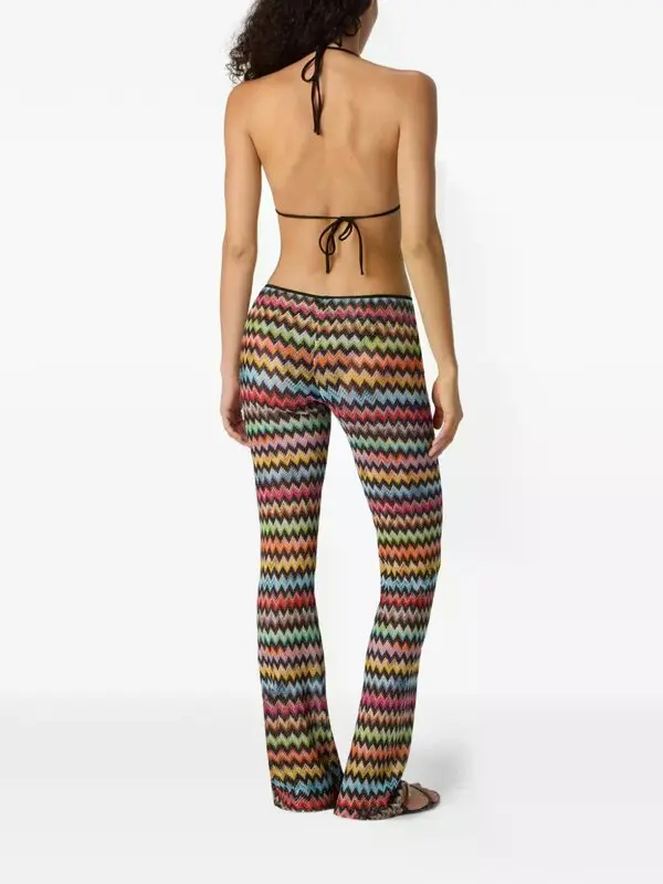 Missoni Zigzag Pattern Flared Trousers - Yellow