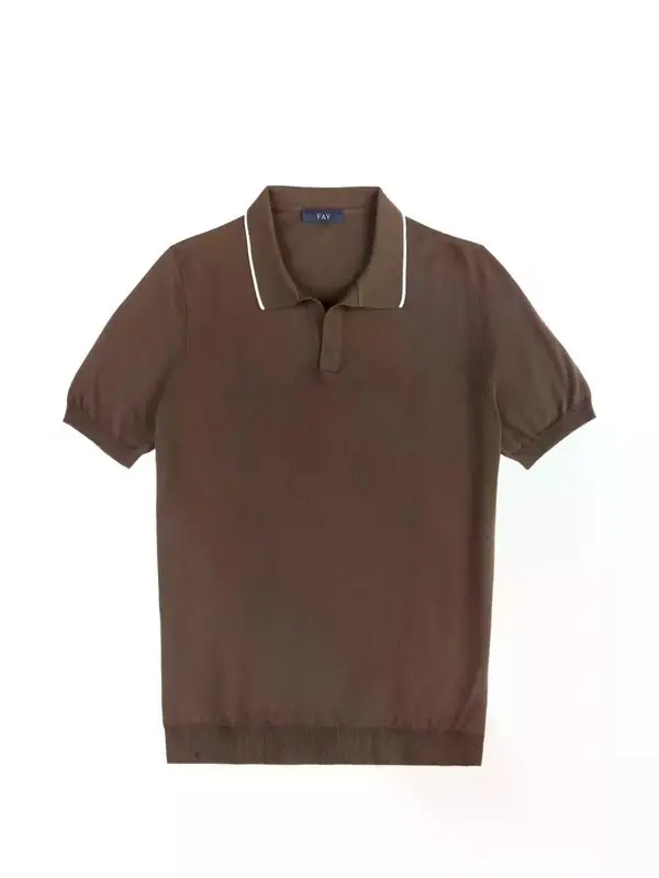 FAY V-neck Piping T-shirt