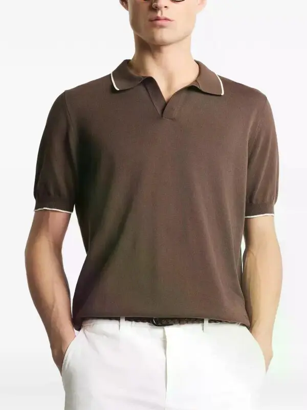 FAY V-neck Piping T-shirt