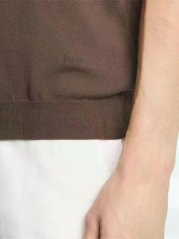 FAY V-neck Piping T-shirt