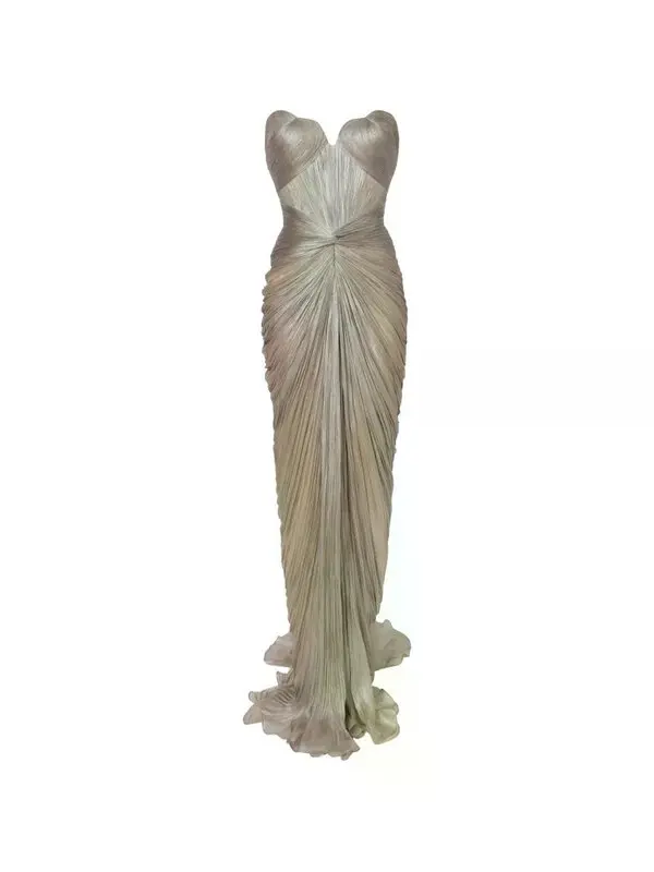 IRIS SERBAN Adelaine Strapless Split Maxi Dress
