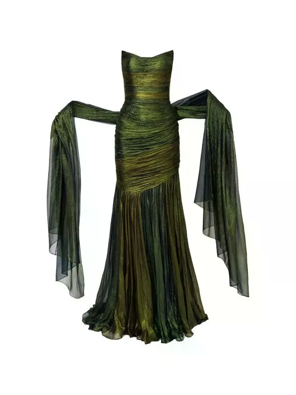 IRIS SERBAN Kim Strapless Maxi Dress