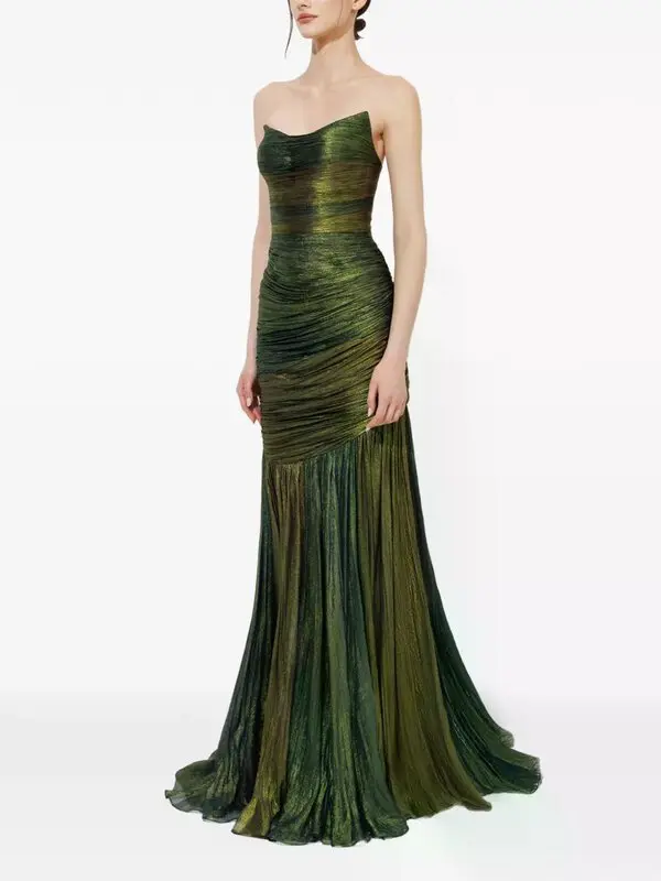 IRIS SERBAN Kim Strapless Maxi Dress