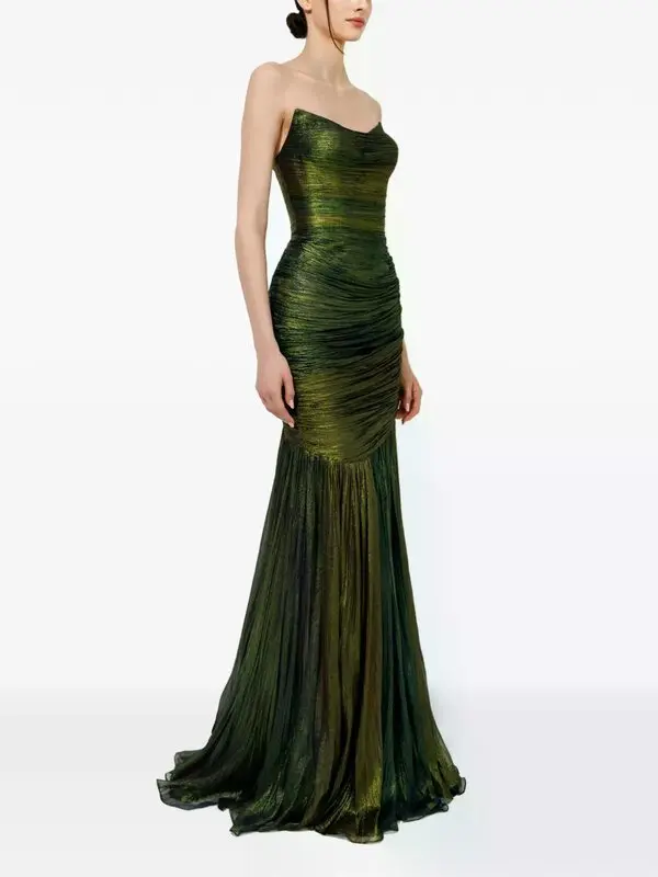 IRIS SERBAN Kim Strapless Maxi Dress