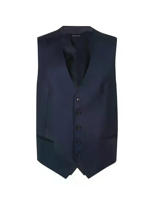 Tagliatore Button Wool Waistcoat