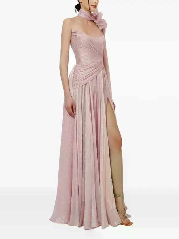 IRIS SERBAN Anette Flower-embellished Maxi Dress