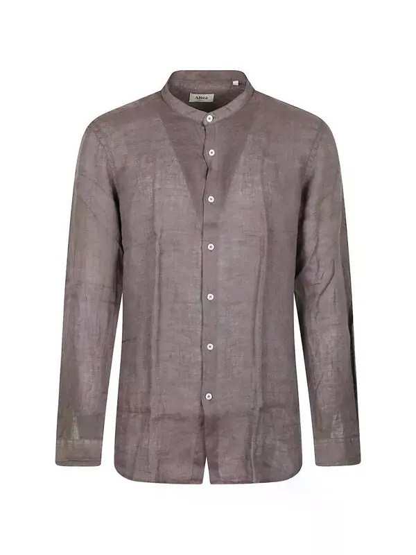 Altea Collarless Button Shirt - Grey