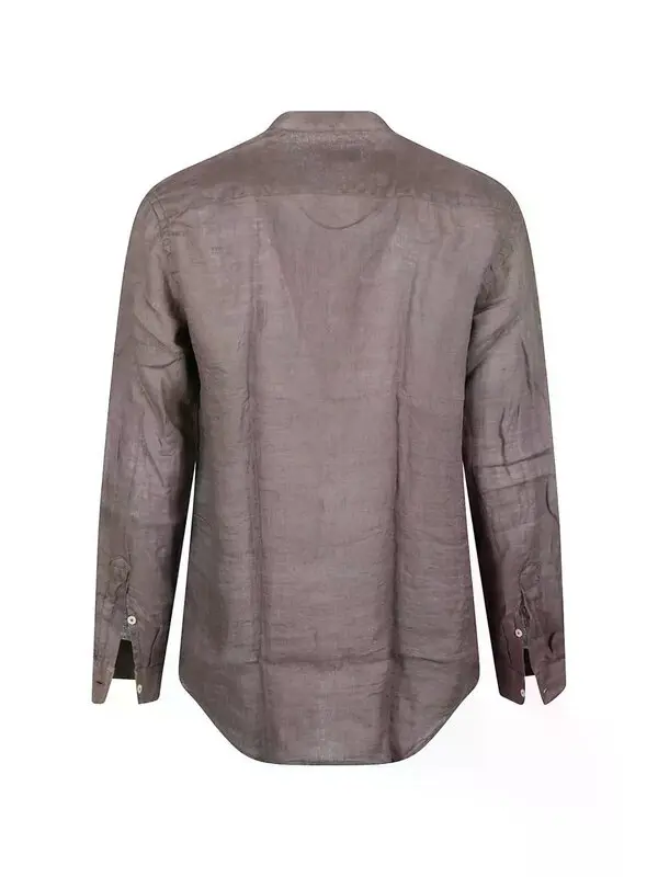 Altea Collarless Button Shirt - Grey