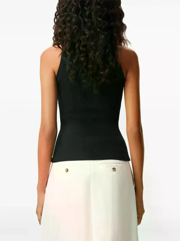 AMI Paris De Coeur Embroidered Ribbed Tank Top