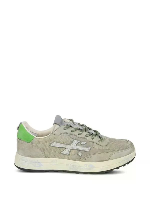 Premiata Logo Detail Panelled Sneakers - Grey