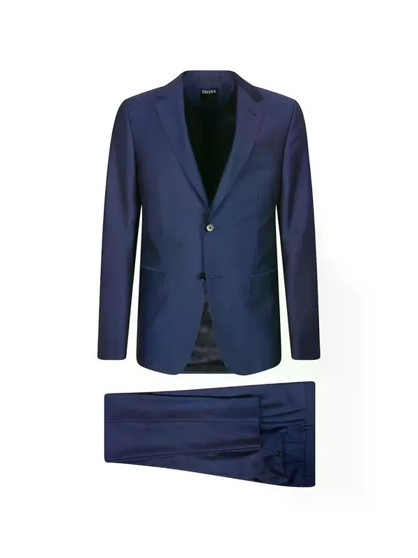 Zegna Buttoned Suit - Blue