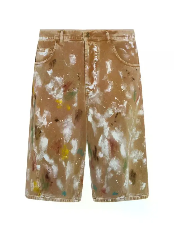 Moschino Abstract-print Shorts - Neutrals