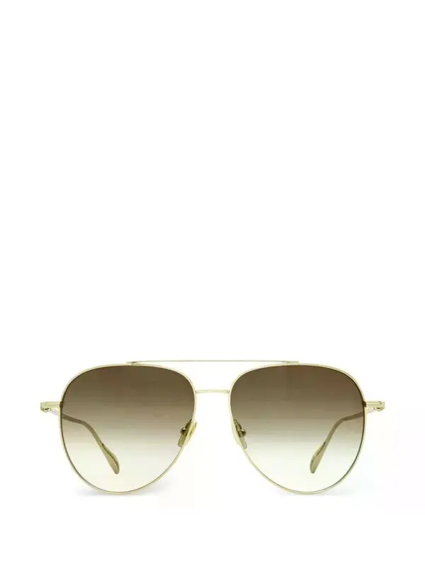FERRAGAMO Double-bridge Pilot Sunglasses