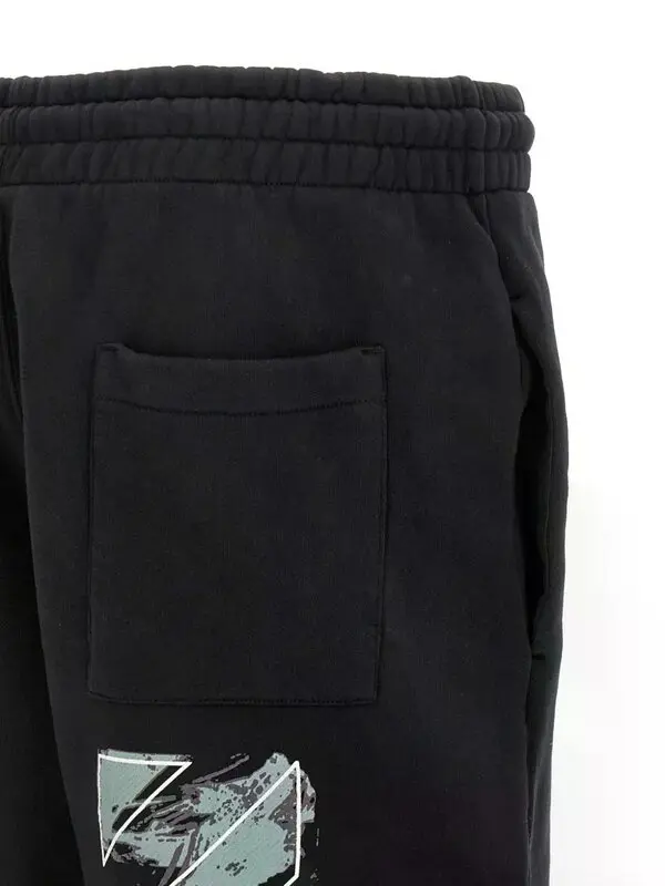 Off-White Paint Diag Skate Printed Bermuda Shorts - Black
