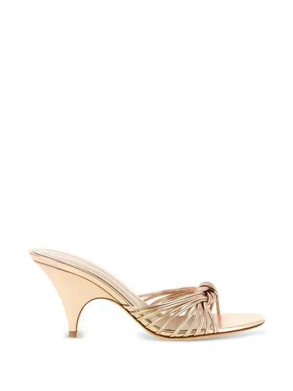 GIANVITO ROSSI Sofia Laminated Knotted Sandals