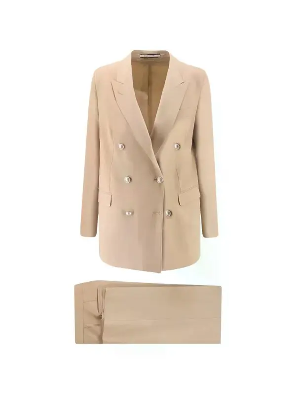 Tagliatore Jasmine Stretch Virgin Wool Suit - Neutrals