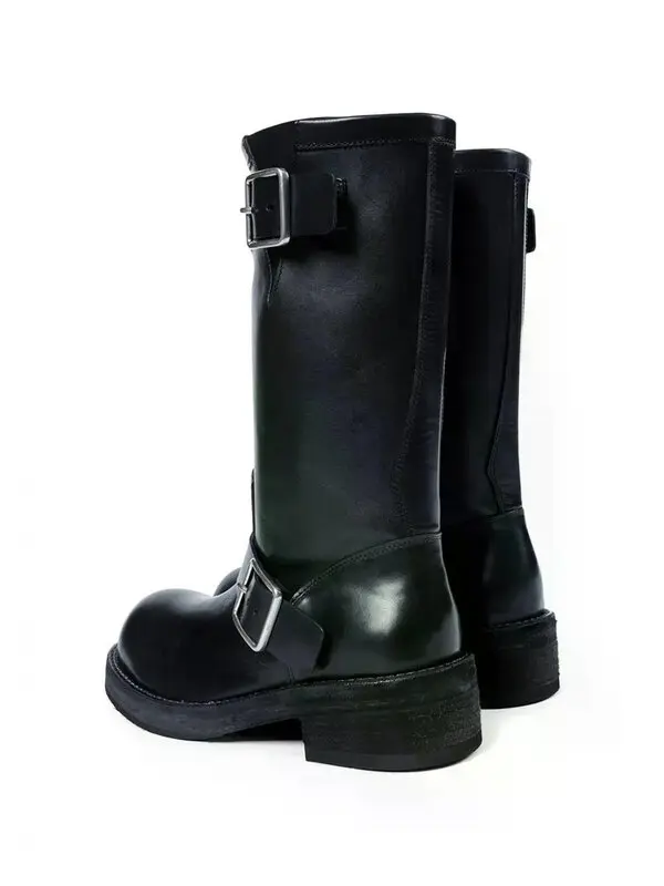 ANN DEMEULEMEESTER Engineer Buckle Biker Boots
