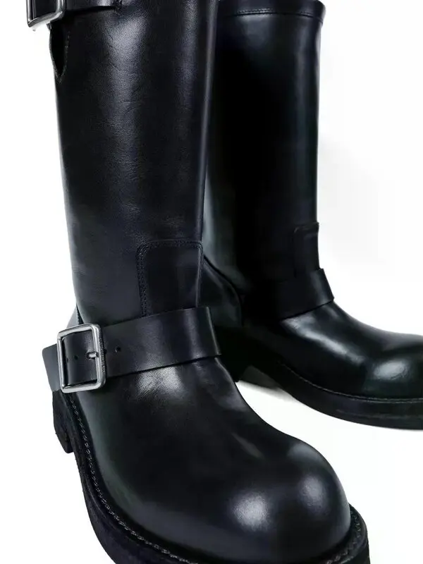 ANN DEMEULEMEESTER Engineer Buckle Biker Boots