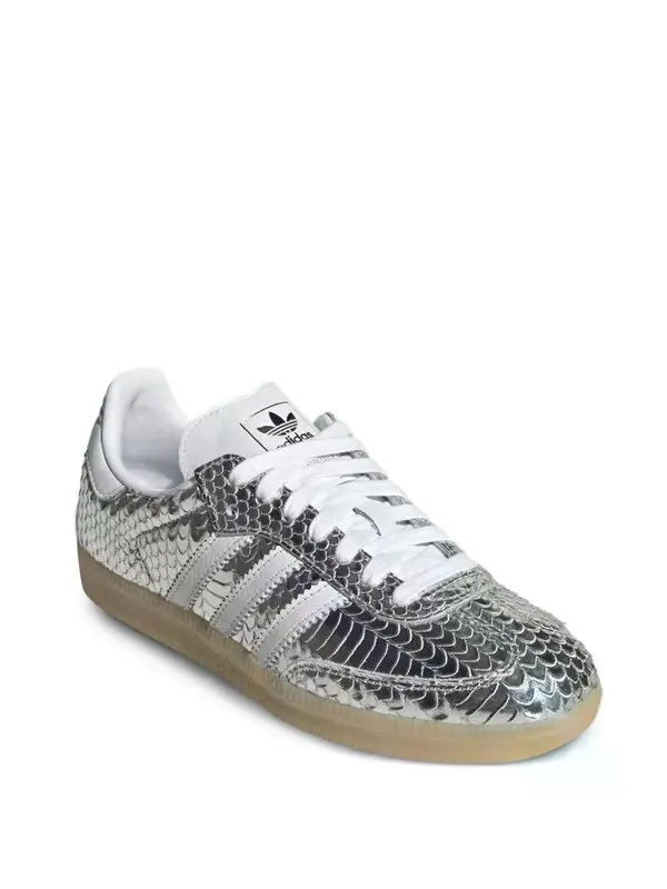 Adidas Samba Snakeskin-effect Striped Sneakers