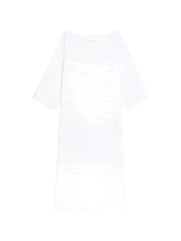 LES VACANCES D'IRINA Pleated Midi Dress - White