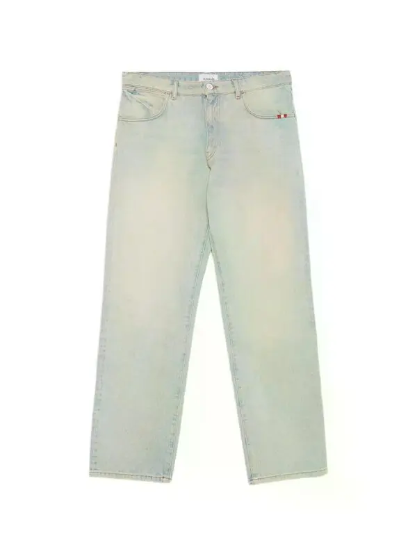 AMISH SUPPLIES Faded Effect Five-pocket Jeans - Blue