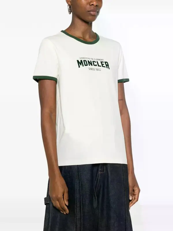 Moncler Logo-print Crew-neck T-shirt - White