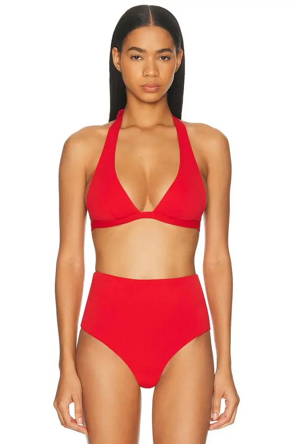 Staud Irina Bikini Top - Red Rose