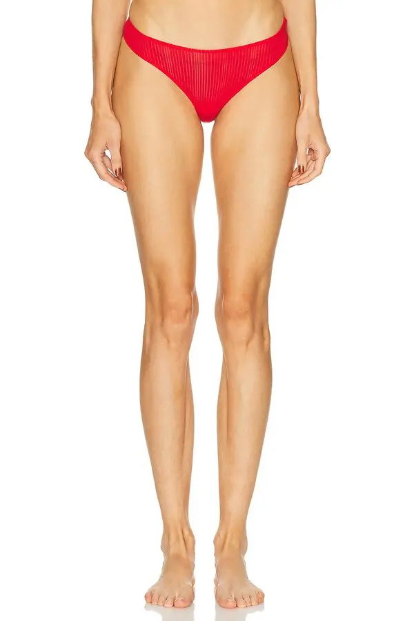 NEGATIVE UNDERWEAR Whipped Dipped Thong In Red - Cerise