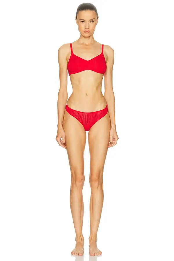NEGATIVE UNDERWEAR Whipped Dipped Thong In Red - Cerise