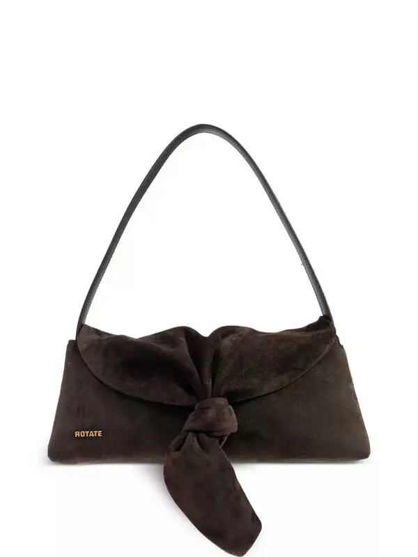 ROTATE BY BIRGER CHRISTENSEN Knot Handle Suede Tote Bag - Brown