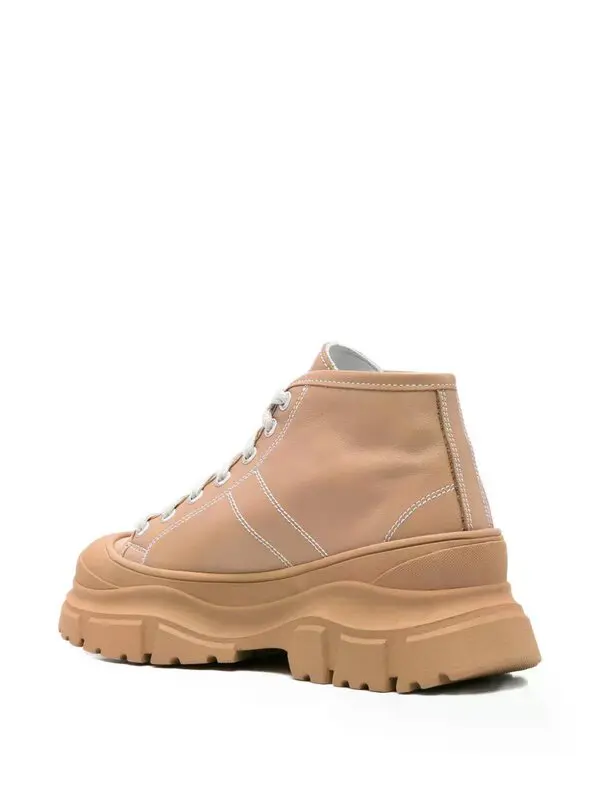 Sofie D'hoore Contrast-stitch Fairway Sneakers - Neutrals