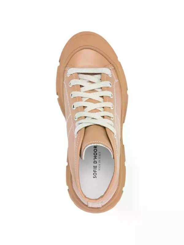 Sofie D'hoore Contrast-stitch Fairway Sneakers - Neutrals