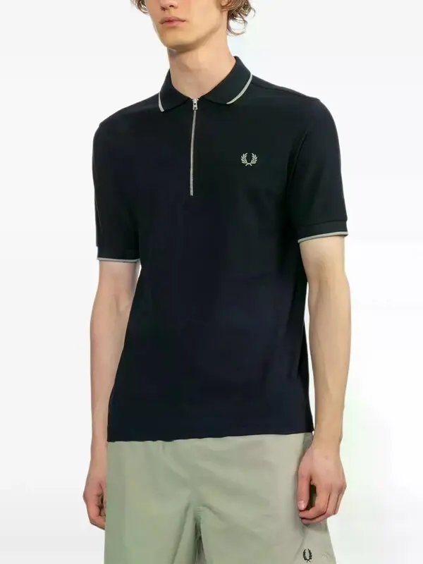 Fred Perry Crepe Pique Polo Shirt - Blue