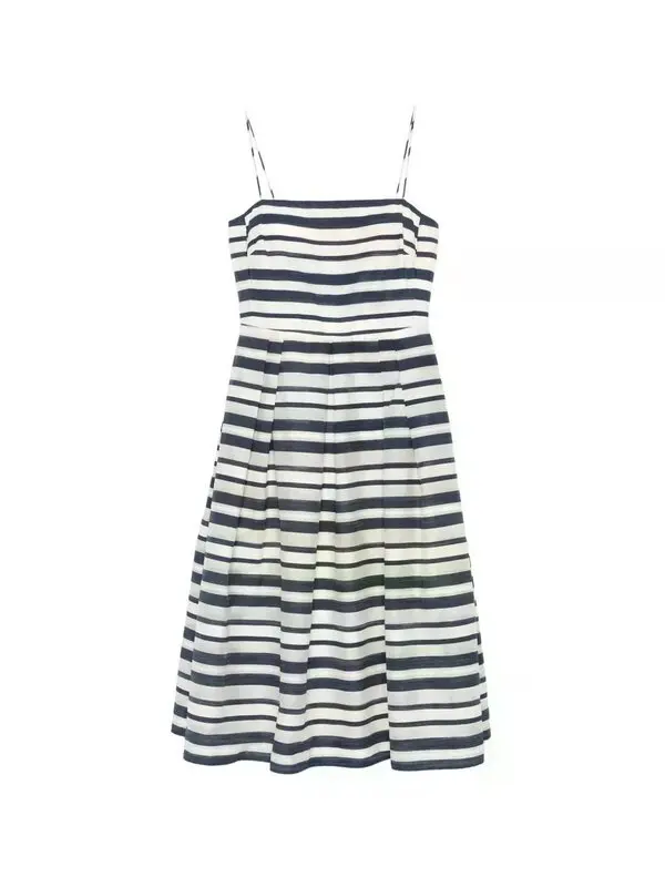 Ralph Lauren Striped Midi Dress - Blue